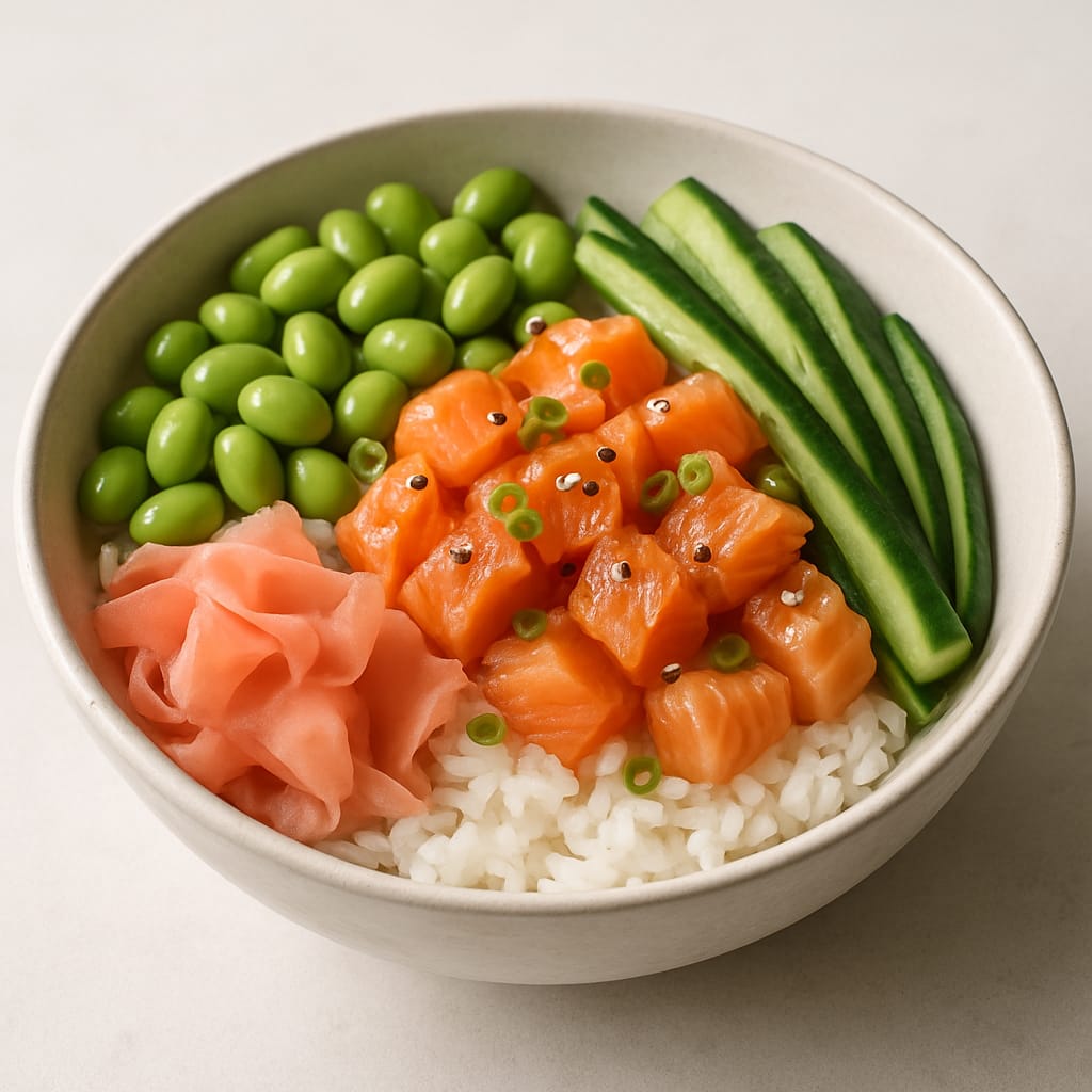 Edamame & Ginger Poke Bowl » Plant-Based Nutrition