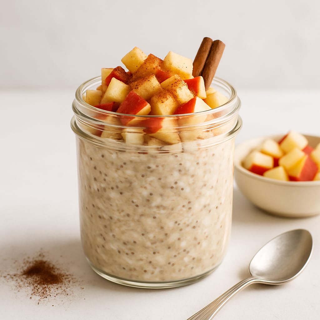 Apple & Cinnamon Overnight Oats » Plant-Based Nutrition